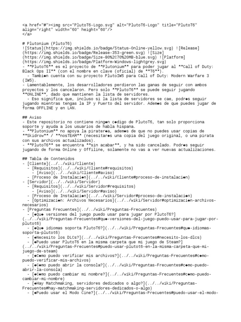 Posible Forma de Husar (PLUTO T6) 1 | PDF | Wiki | Informática