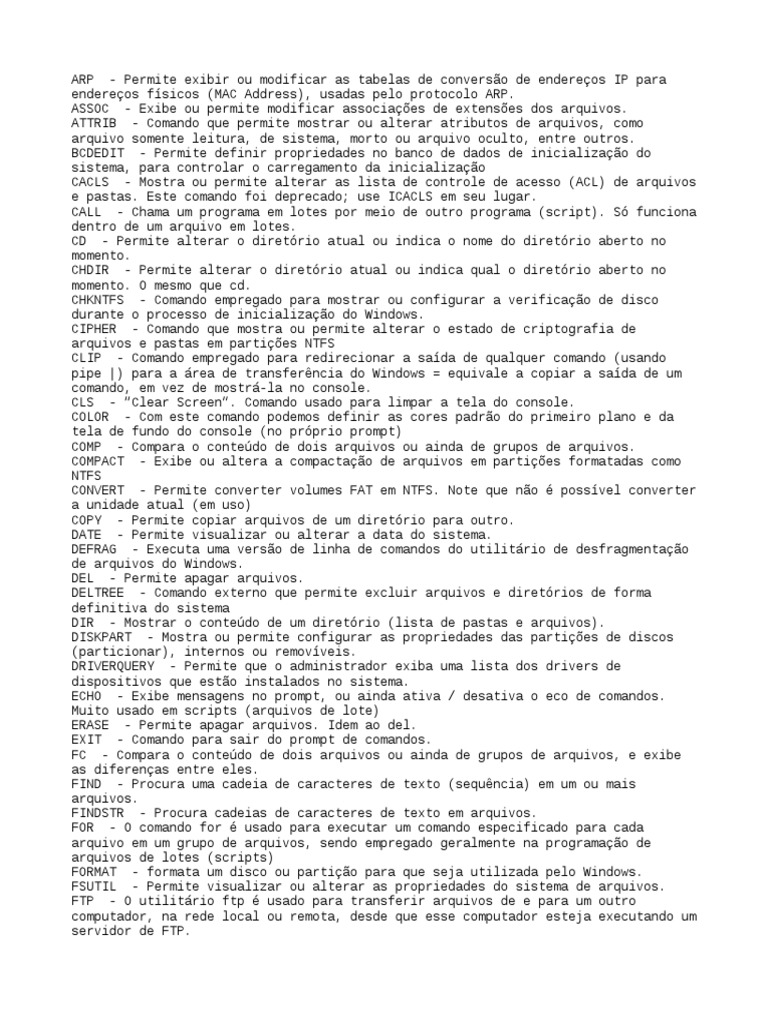 Guia completo dos principais comandos do prompt de comando do Windows ...