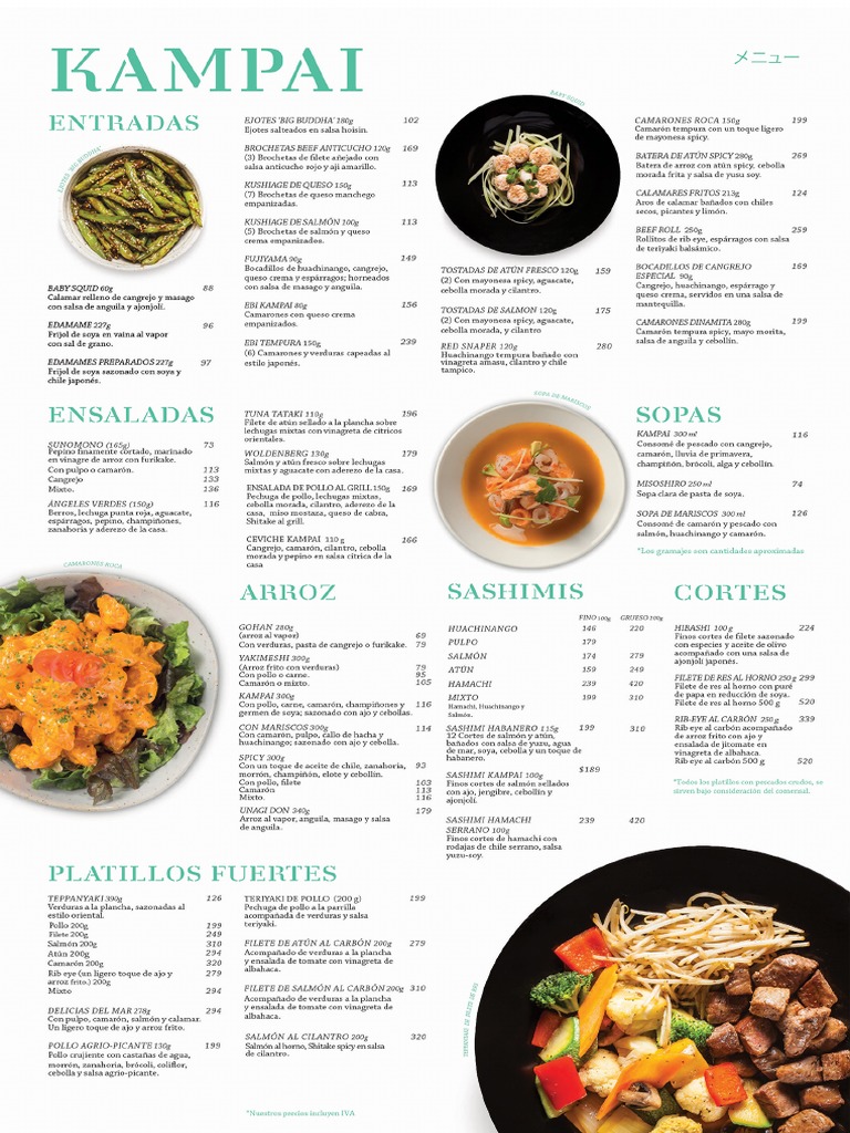 Menu Kampai | PDF
