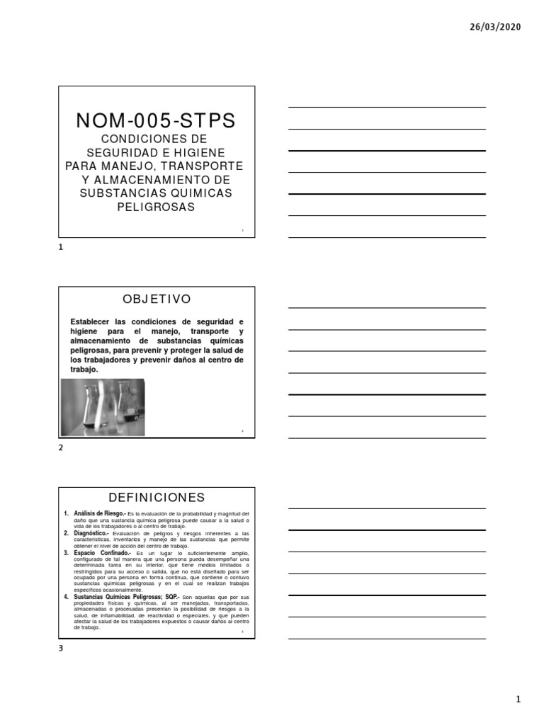Nom 005 STPS | PDF | Primeros auxilios | Riesgo