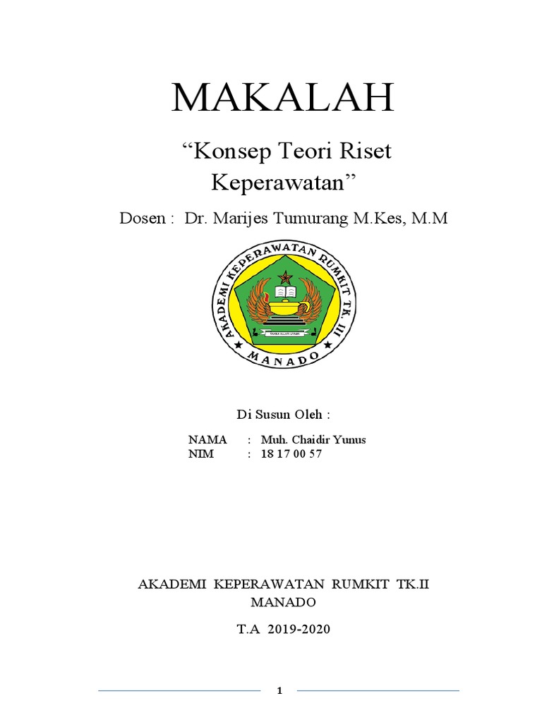 Makalah Riset Keperawatan | PDF