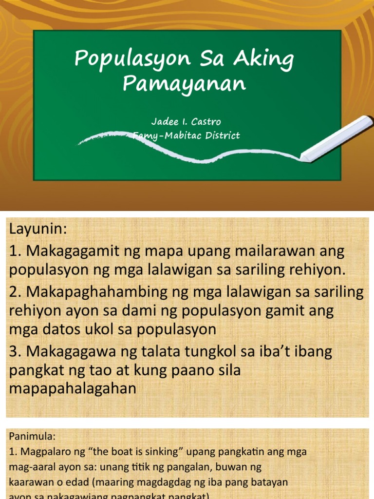 Populasyon Sa Aking Pamayanan - Q1 - W4 - Day1 | PDF