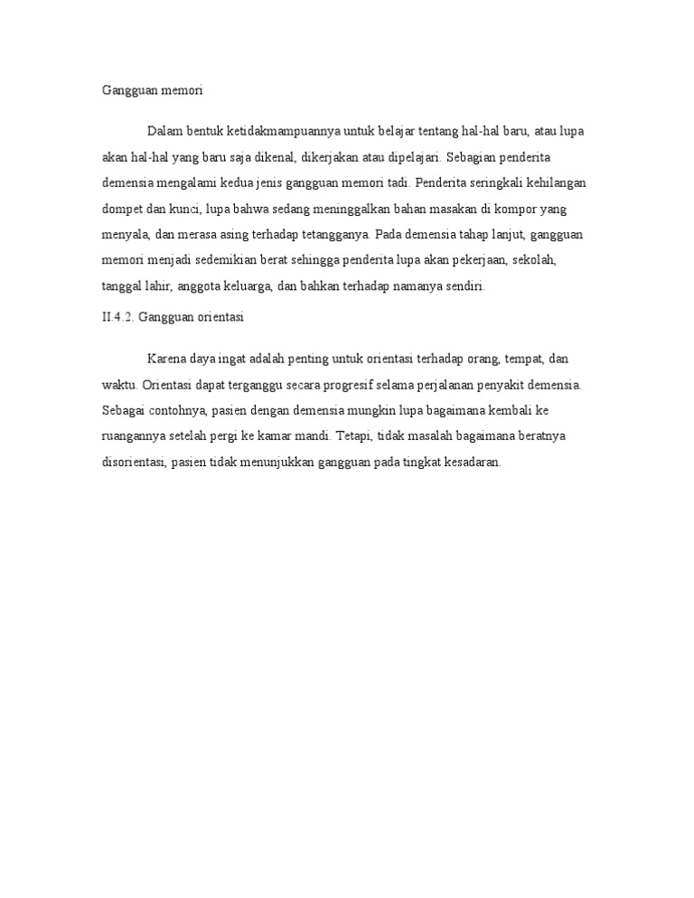 Gangguan Memori Pdf