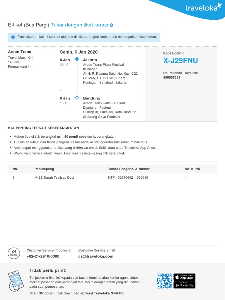BUS AWAY E-Ticket PDF | PDF