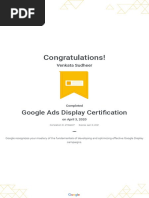 Google Ads Search Certification Award | PDF | Web Portals | Internet Search