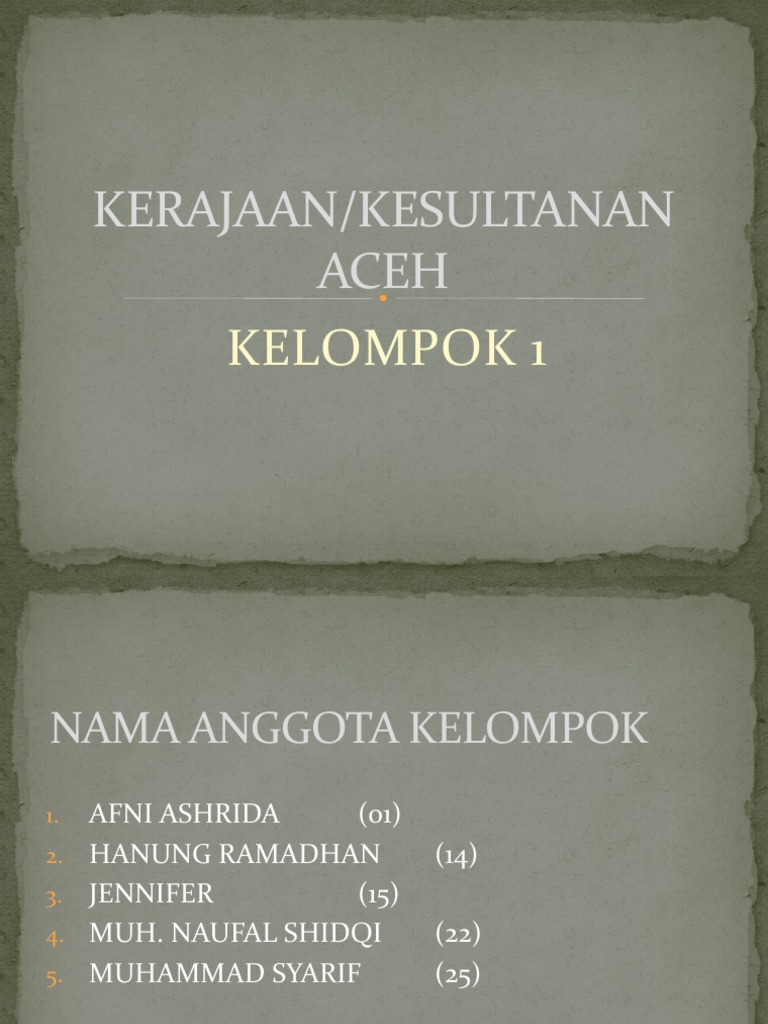 Kerajaan Aceh | PDF
