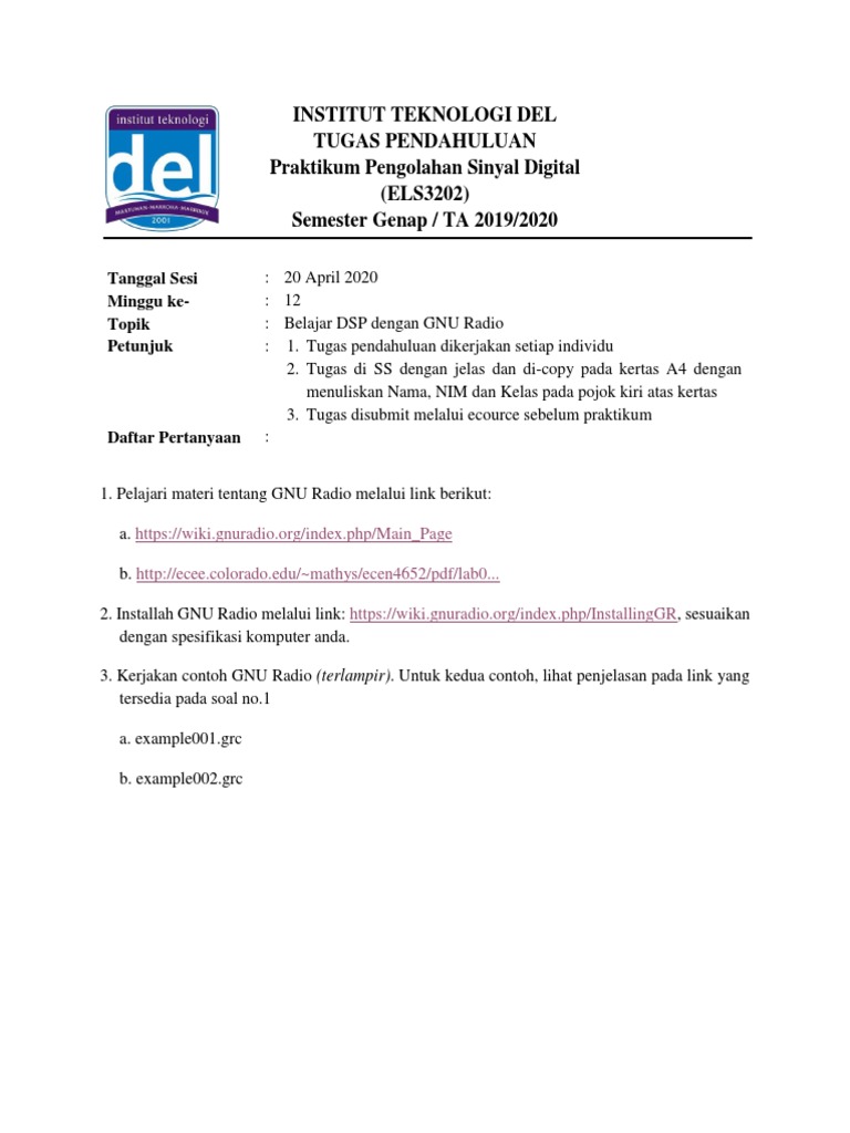 TP Modul 4. DSP Dengan GNU Radio | PDF | Seni | Komputer