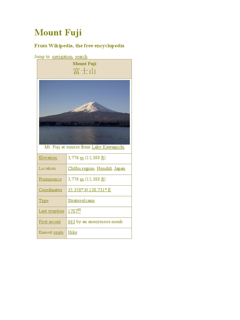 Mount Fuji | PDF | Shintoism | Nature