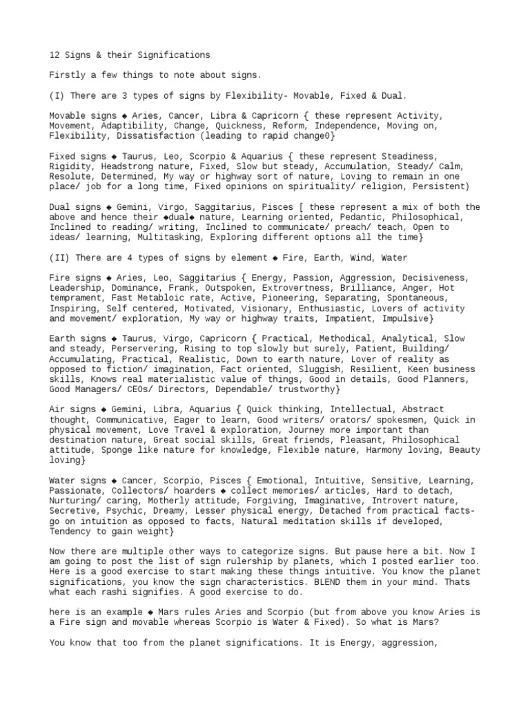 12 Rashi | PDF | Planets In Astrology | Astrological Sign