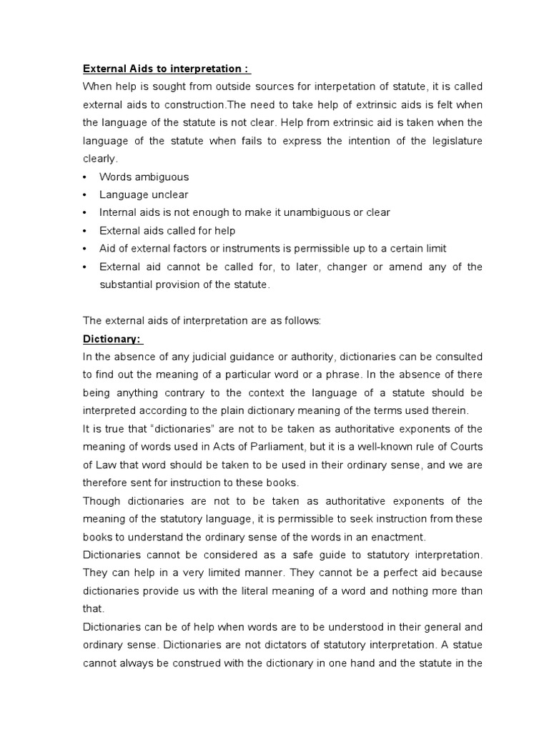 External Aid IOS PDF | Download Free PDF | Bill (Law) | Statutory ...