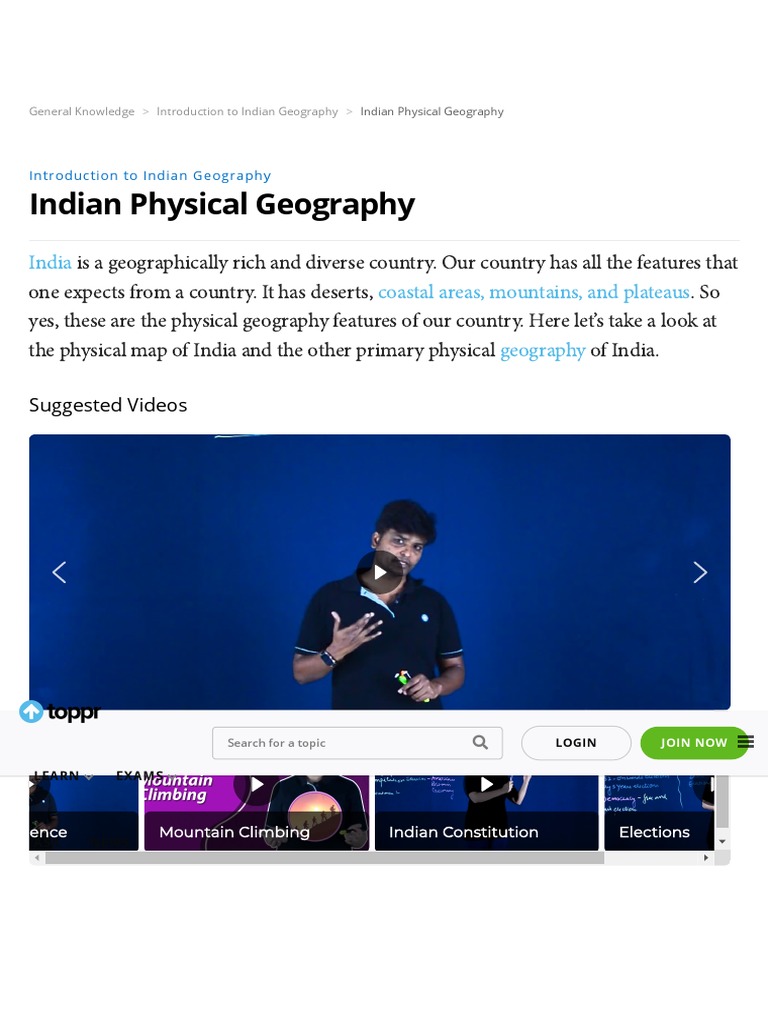 Indian Physical Geography: India Coastal Areas, Mountains, and Plateaus ...