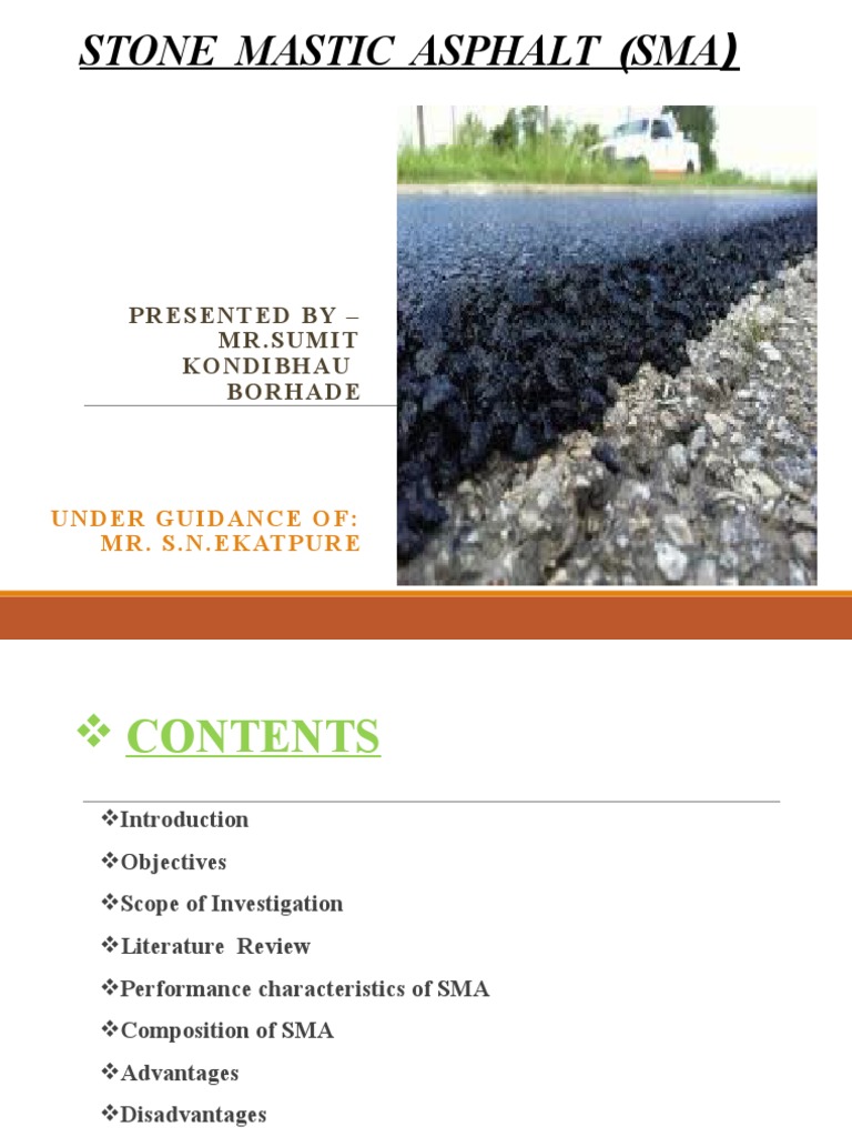 ON SMA For Road Construction | PDF | Road Surface | Road Infrastructure