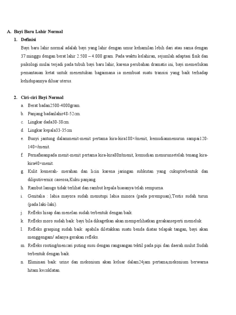 BBL Normal | PDF | Kesehatan Holistik