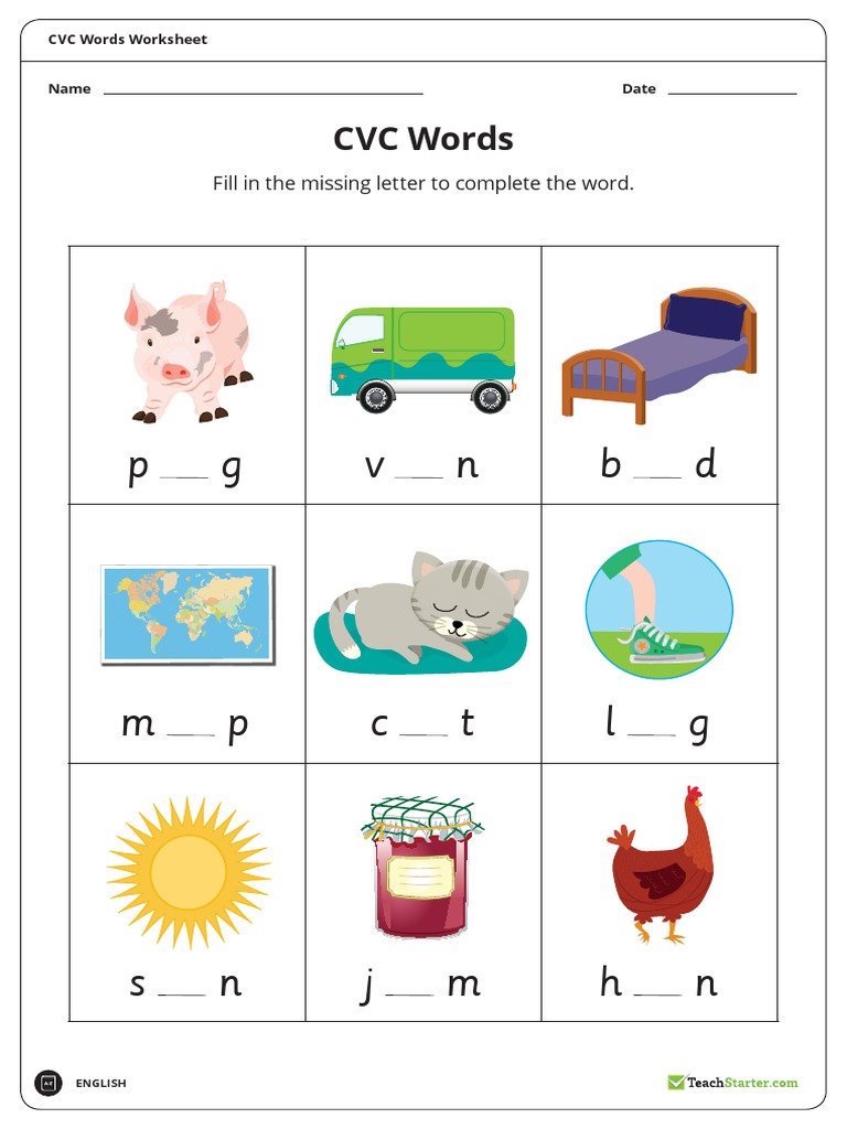 CVC Worksheets Website | PDF