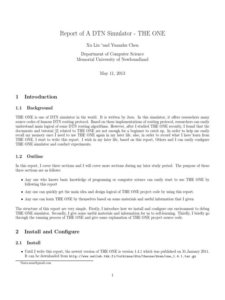 Guide to THE ONE DTN Simulator Setup | PDF | Eclipse (Software) | Java ...