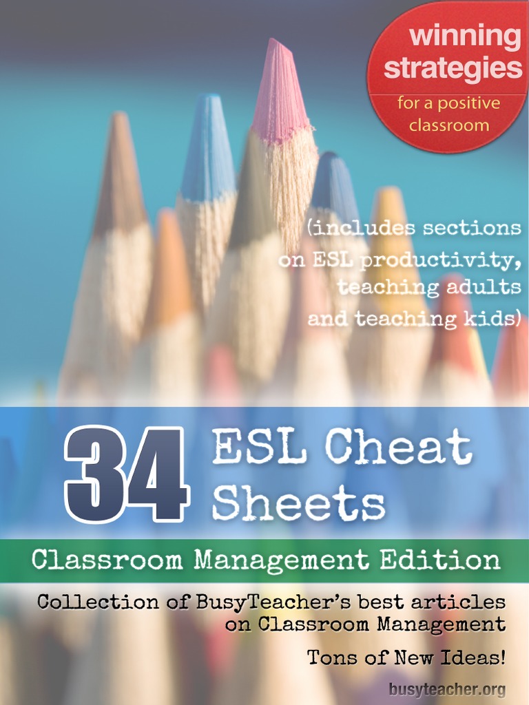 34-ESL-Cheat-Sheets-Classroom Management-Edition PDF | Download Free ...