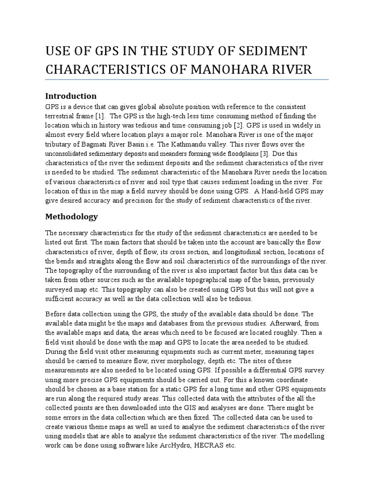 Use of GPS For Thesis | PDF | River | Global Positioning System
