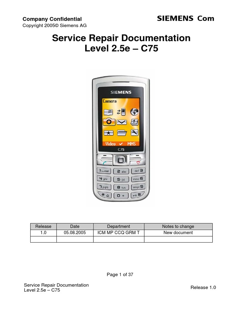 Service Repair Documentation Level 2.5e - C75: S Com | PDF | Modulation ...