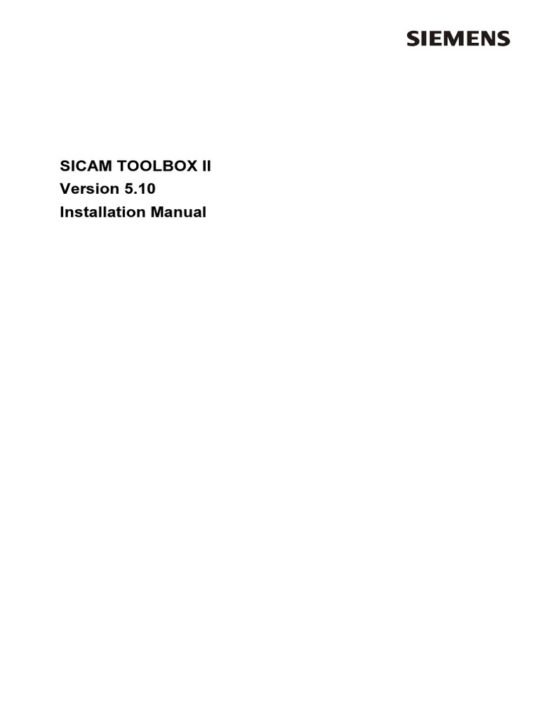 SICAM TOOLBOX II Version 5.10 Installation Manual | PDF | Remote ...