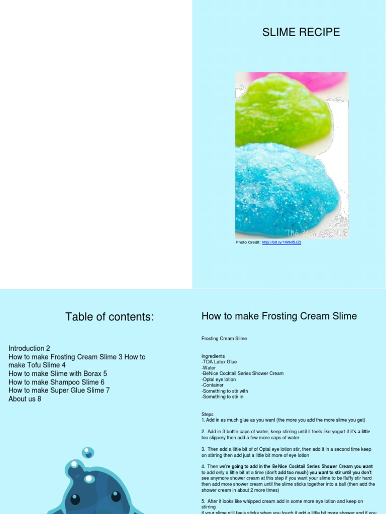 Free Slime Recipe | PDF | Hygiene | Nature