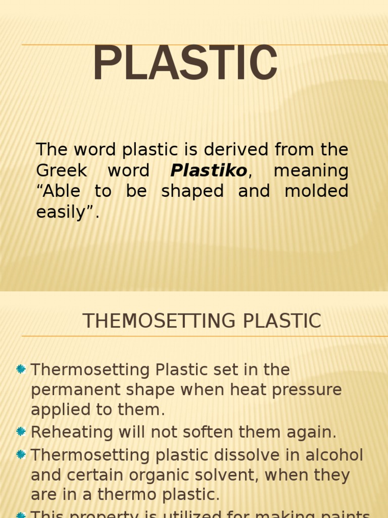 Overview of Thermosetting Plastics | PDF | Polyurethane | Polyester