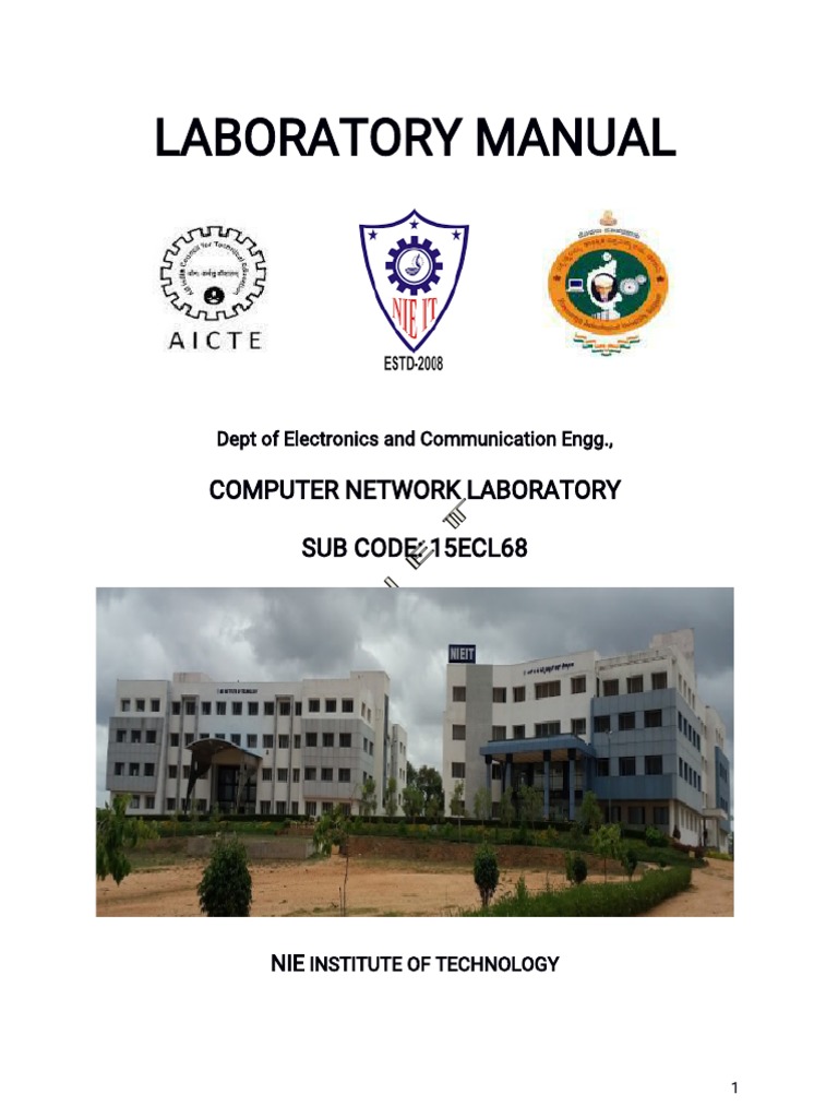 Laboratory Manual: Computer Network Laboratory Sub Code: 15ecl68 | PDF | Network Topology | Ethernet