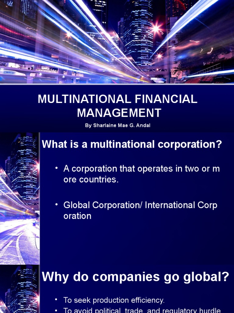 Multinational Financial Management: by Sharlaine Mae G. Andal | PDF ...