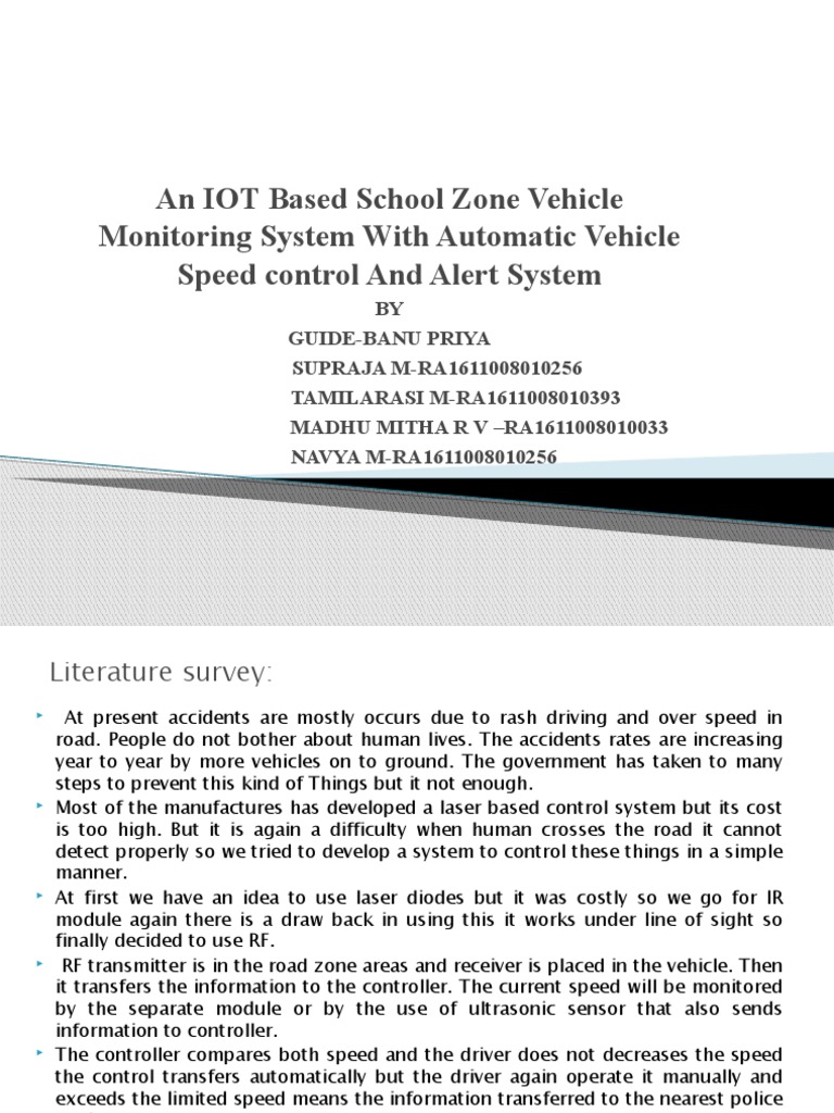 IoT School Zone Speed Control System | PDF | Traffic | Internet Of Things