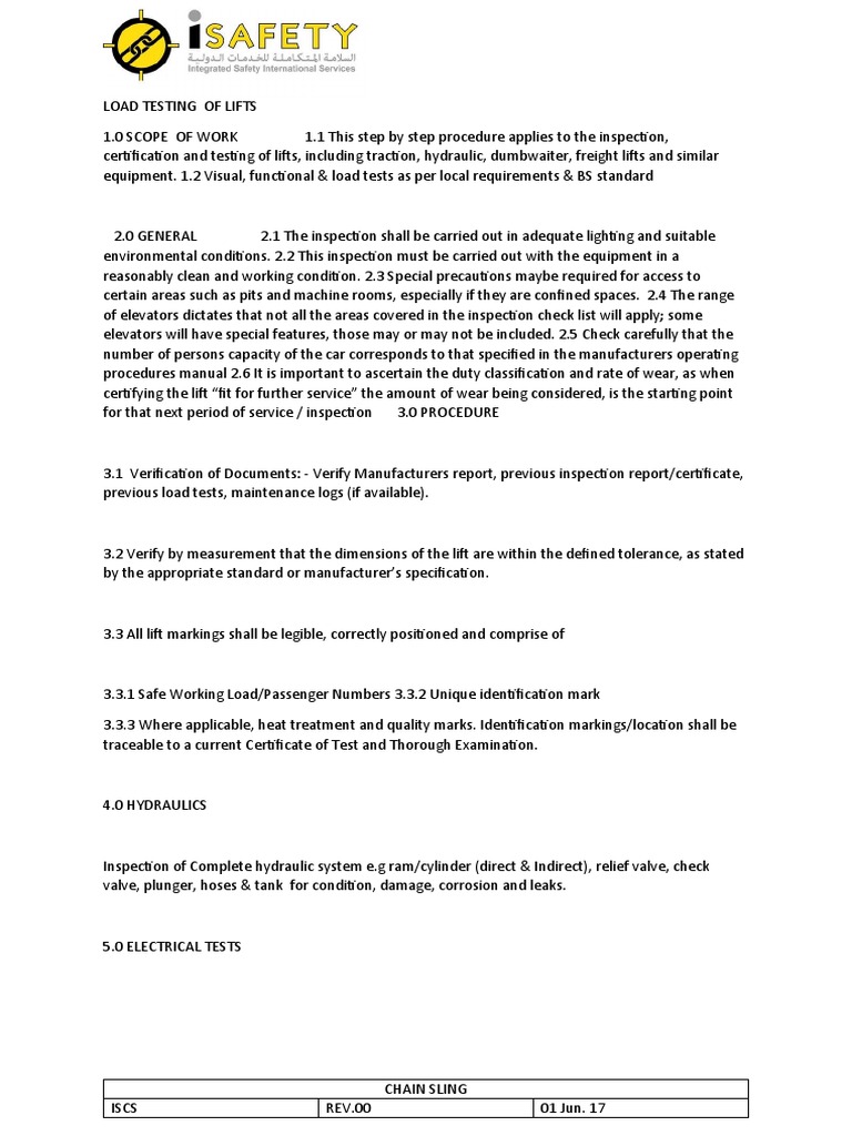 Load Testing of Lifts | PDF | Elevator | Rope