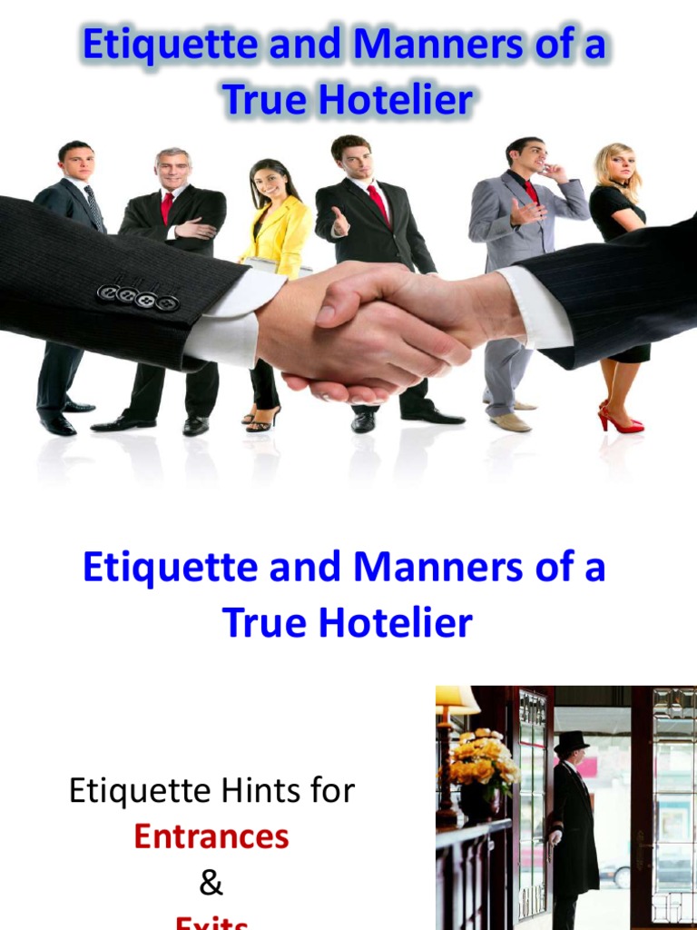 Hotel Etiquette for Staff | PDF | Elevator | Hotel And Accommodation