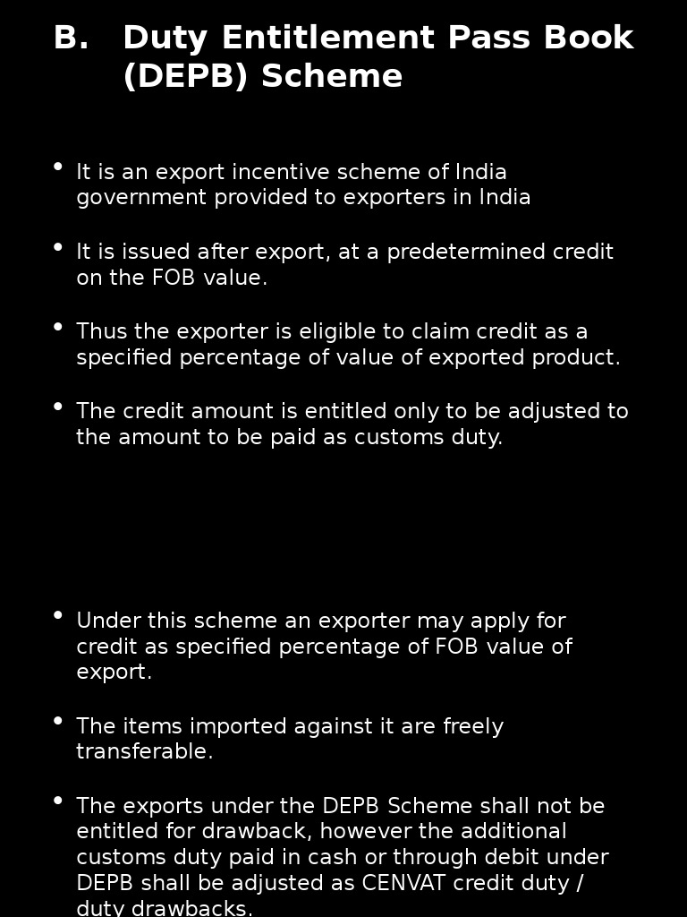 Duty Entitlement Pass Book Scheme | PDF