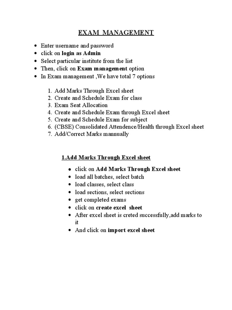 Exam Management: 1.add Marks Through Excel Sheet | PDF | Computers