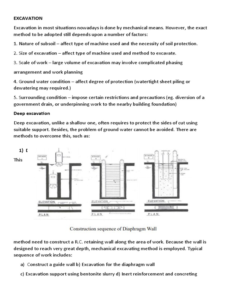 A Comprehensive Guide to Excavation Methods, Deep Foundation ...