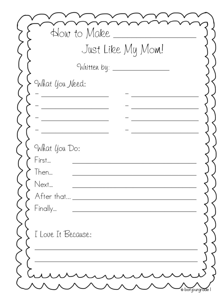 Mother's Day Cookbook Template PDF | PDF