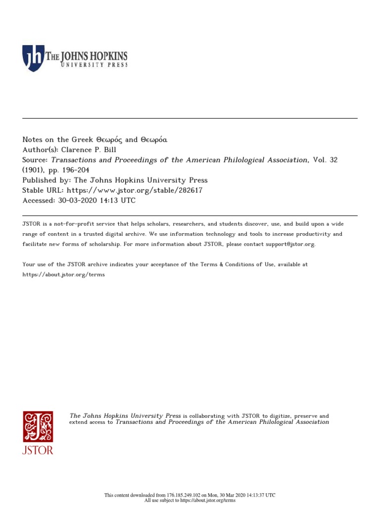 Clarence Bill Theoria | PDF | Classical Antiquity | Ancient Greece