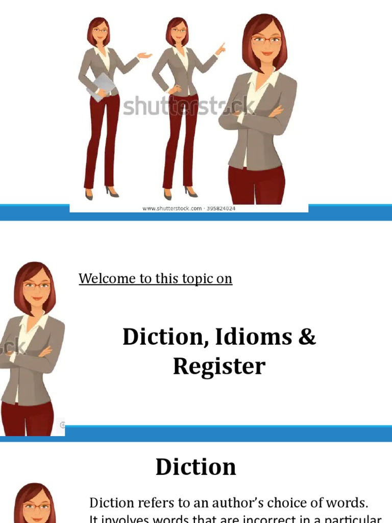 Diction - Idioms - Register - SB (Edited) | PDF | Preposition And ...