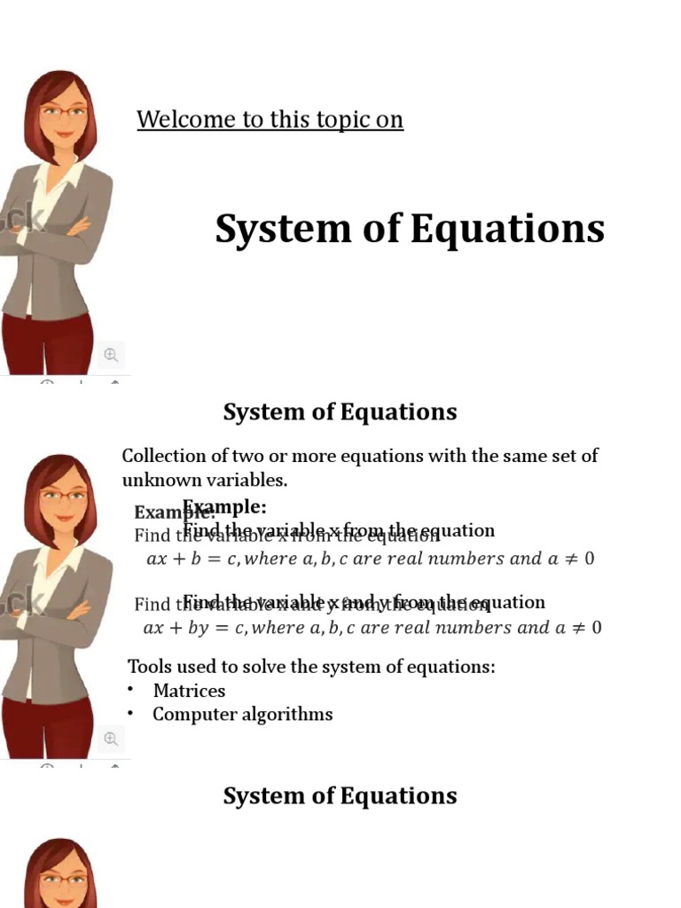 System of Equations - SB | PDF | Equations | Multiplication