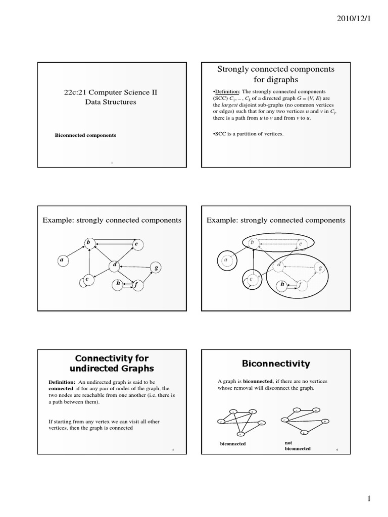 Connected Biconnected Components | PDF | Vertex (Graph Theory ...