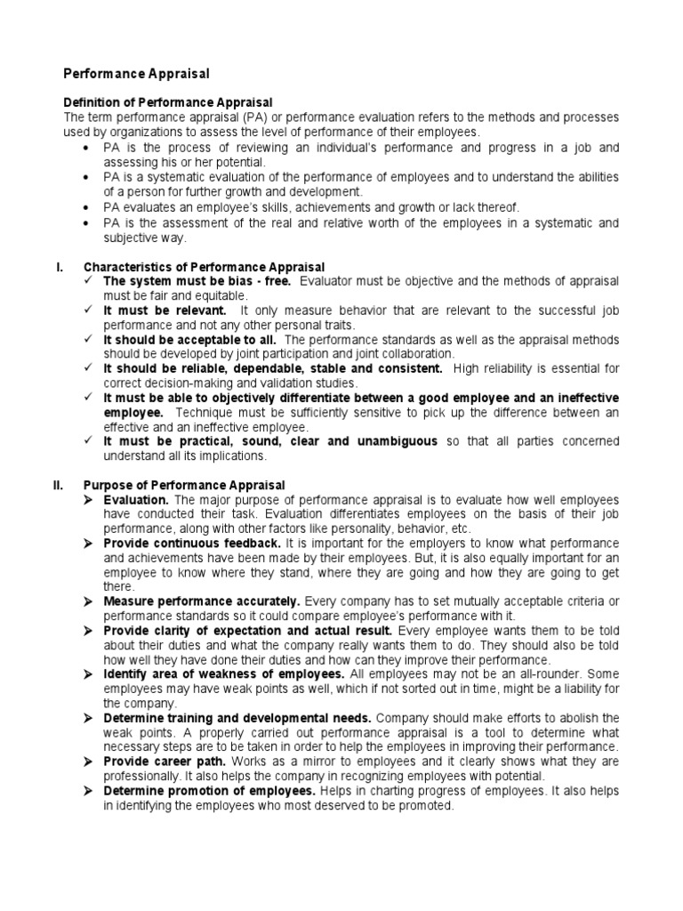 Performance Appraisal | Download Free PDF | Performance Appraisal ...