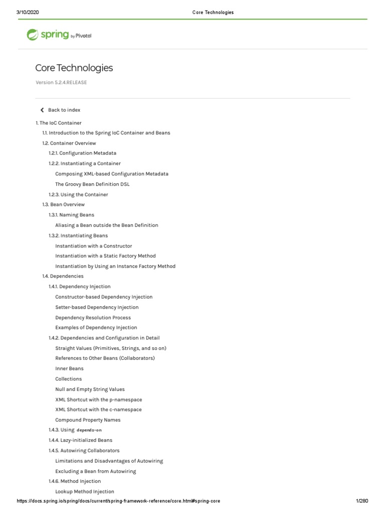 An In-Depth Guide to the Spring Core Technologies Inversion of Control Container, Resources ...