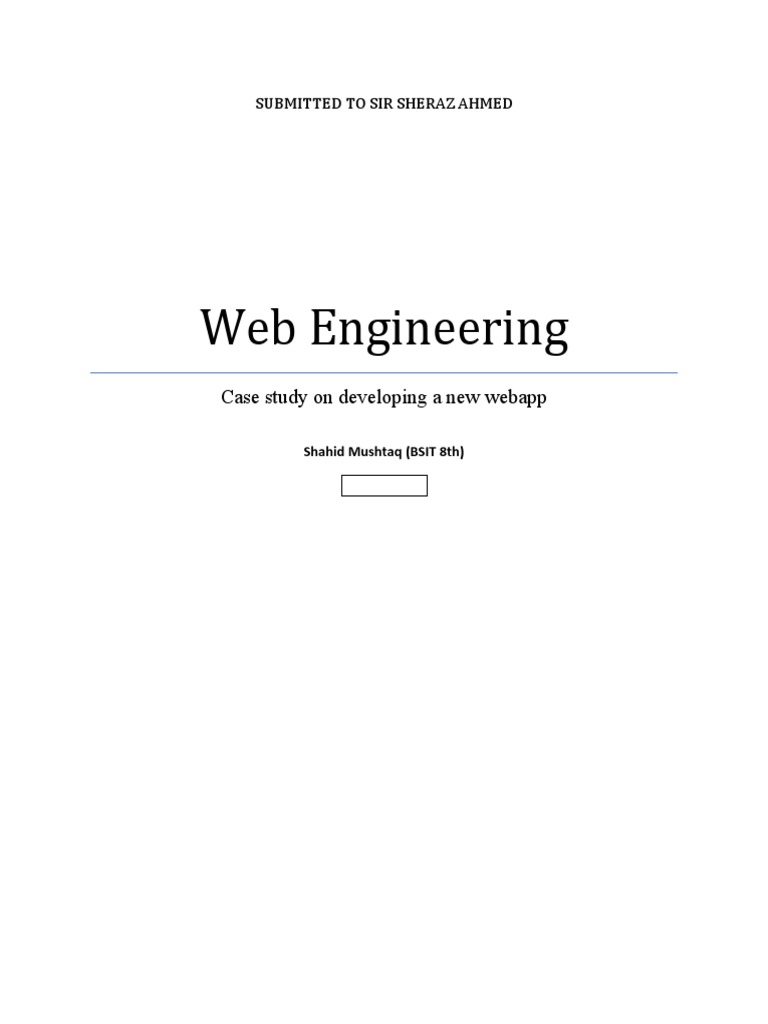Web Engineering Case Study | PDF