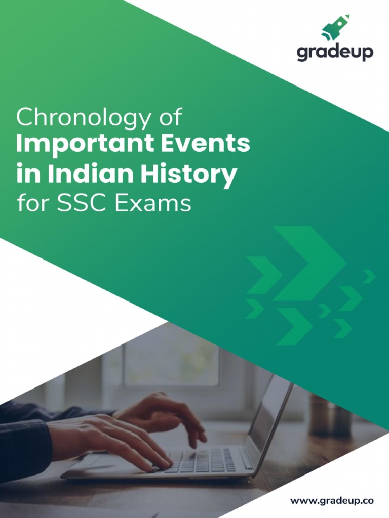 Chronology of Important Events in Indian History English 51 PDF | PDF