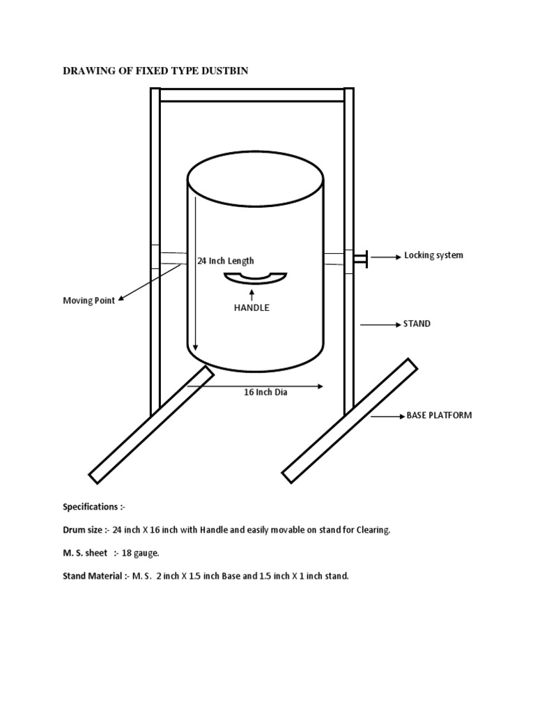 Drawing of Dustbin | PDF