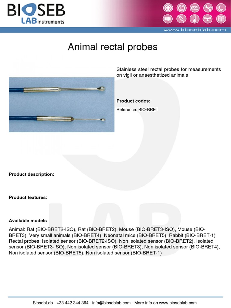 Stainless Steel Animal Rectal Probes | PDF