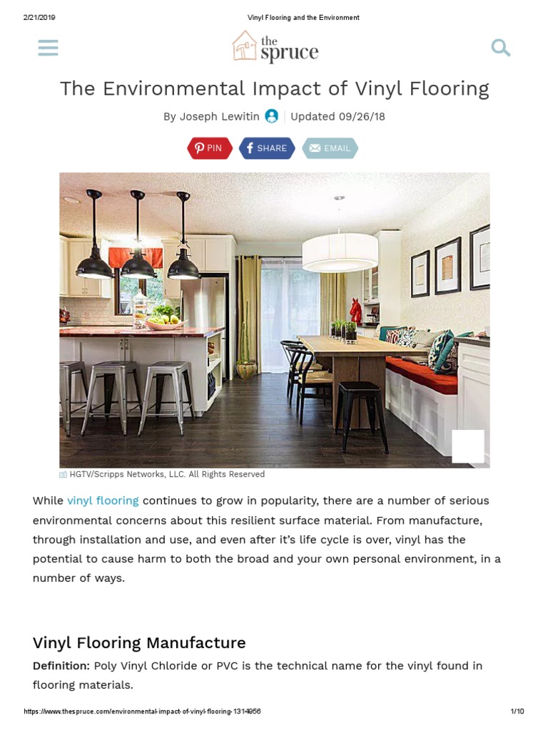 Vinyl Flooring and The Environment | PDF | Flooring | Polyvinyl Chloride