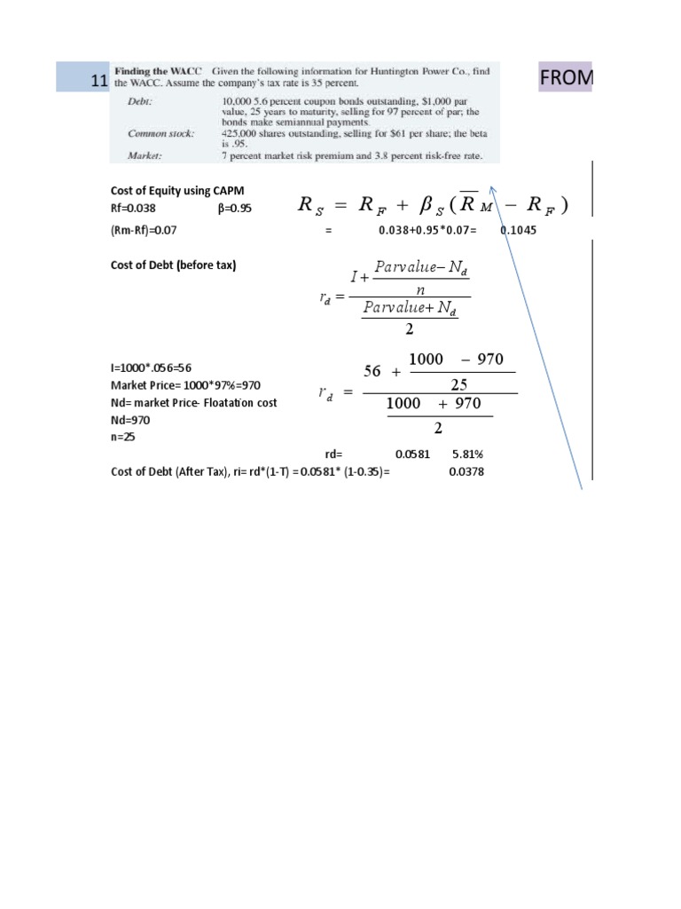 Cost of Capital Exercise 11 | PDF