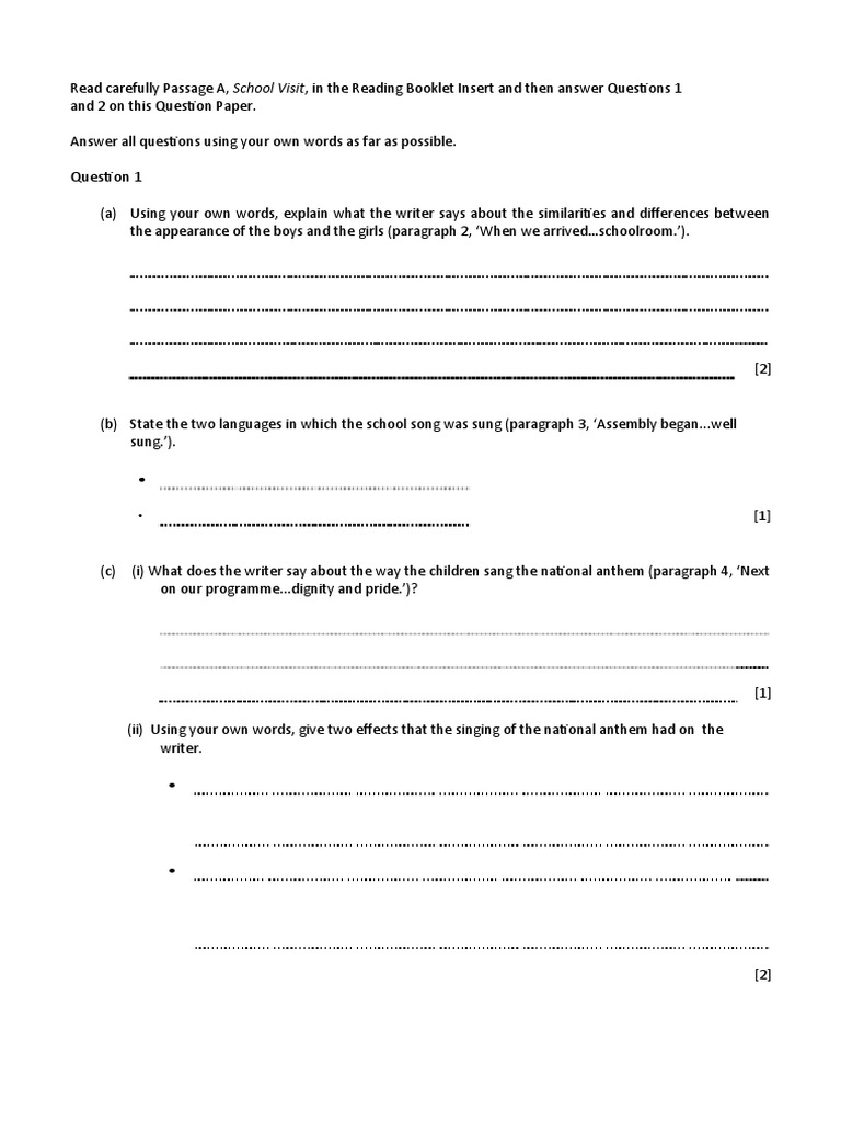 0500 Specimen Paper 1 2015 | PDF
