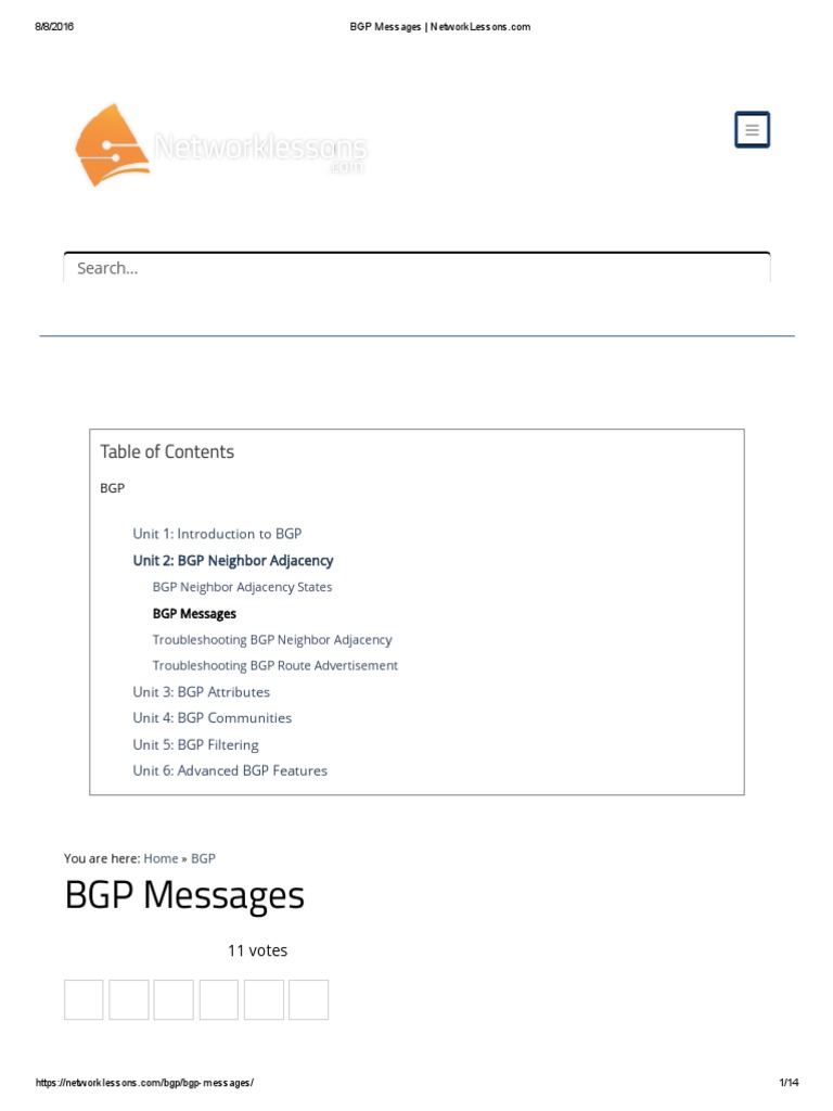 10.BGP Messages | PDF | Internet Standards | Computer Networking
