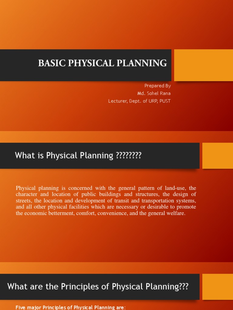 Introduction To Basic Physical Planning | PDF | Urban Planning ...