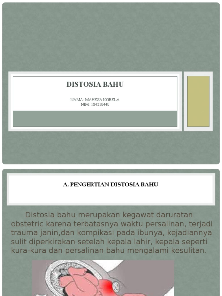Distosia Bahu | PDF | Ilmu Sosial | Kesehatan Holistik